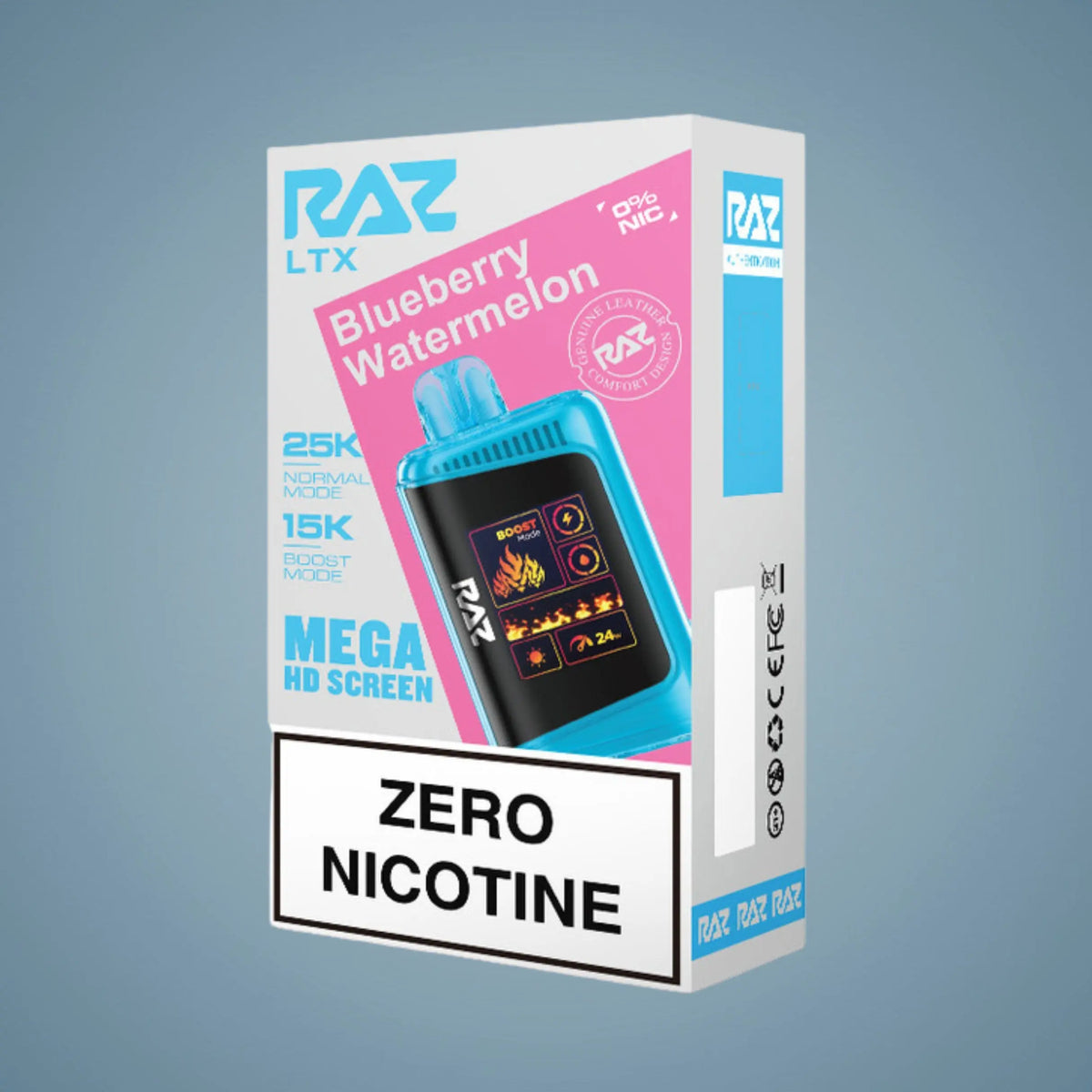 RAZ LTX 25000 Puffs Zero Nic Full Box Disposable Vape